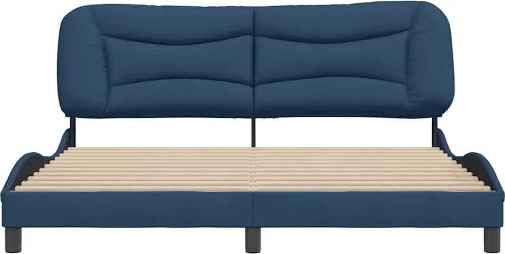 Rám postele bez matrace Hvar modrý 180 x 200 cm textil 3207792