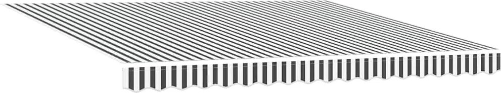 Ručně zatahovací markýza s LED antracitová a bílá 400 x 300 cm 3310231
