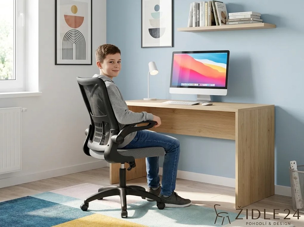 Juniorská židle SMARTSIT - šedá síťovina