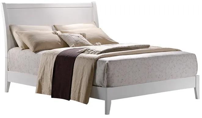 Bílá dřevěná postel JAVA 2 180 x 200 cm