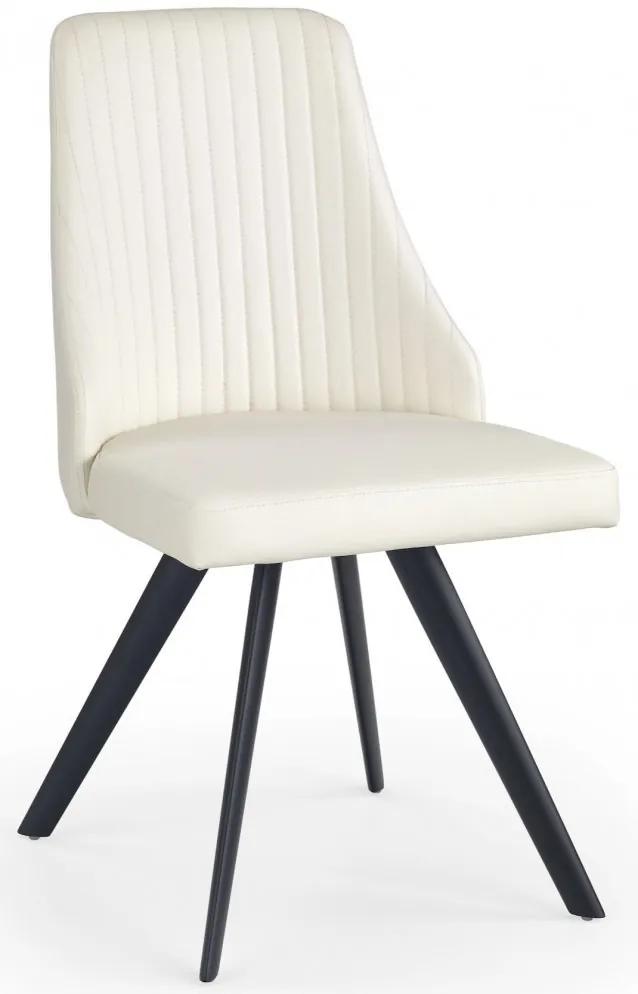 Jídelní židle BETTY – ekokůže, bílá