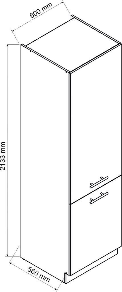 ALFASHOP ZOYA D60SL P/L vysoký dub