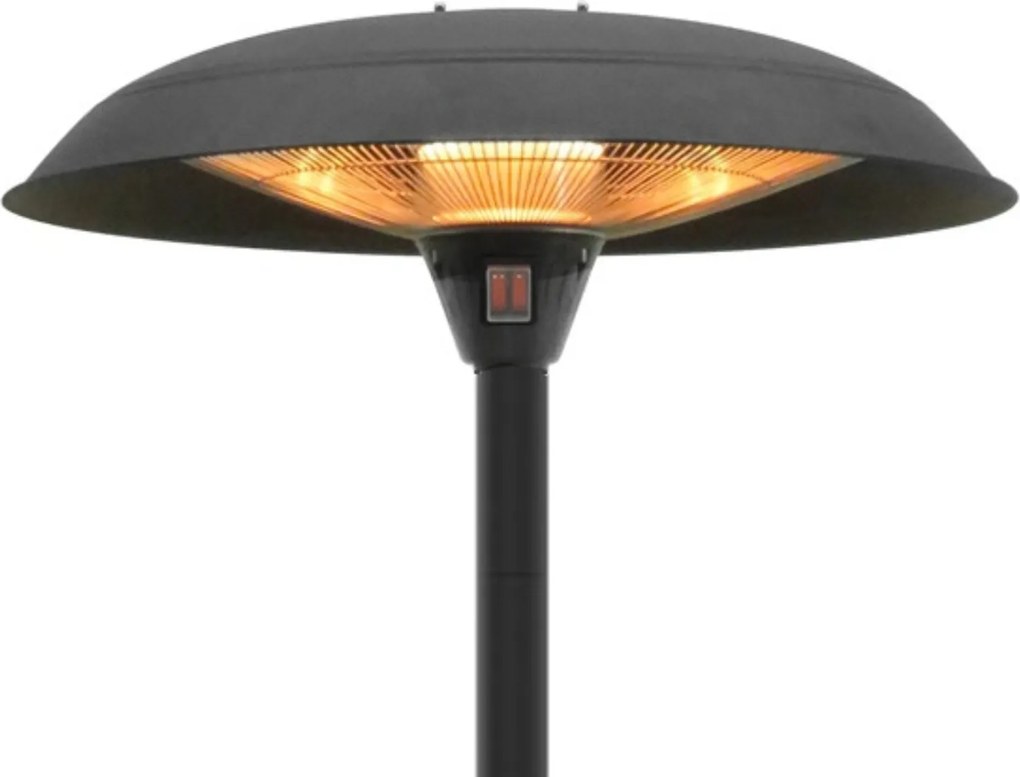 Stojací terasový infrazářič, 3000 W, černý