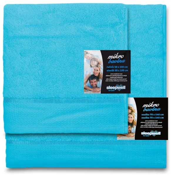 SVITAP sleep well Ručník Star 450 g/m2  Ručník Star 50x100 cm tyrkys