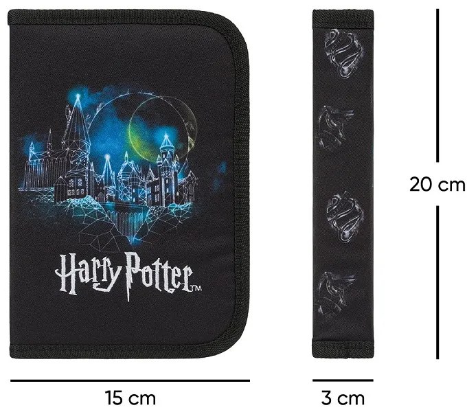 BAAGL Školní penál jednopatrový Harry Potter Bradavice Lumos
