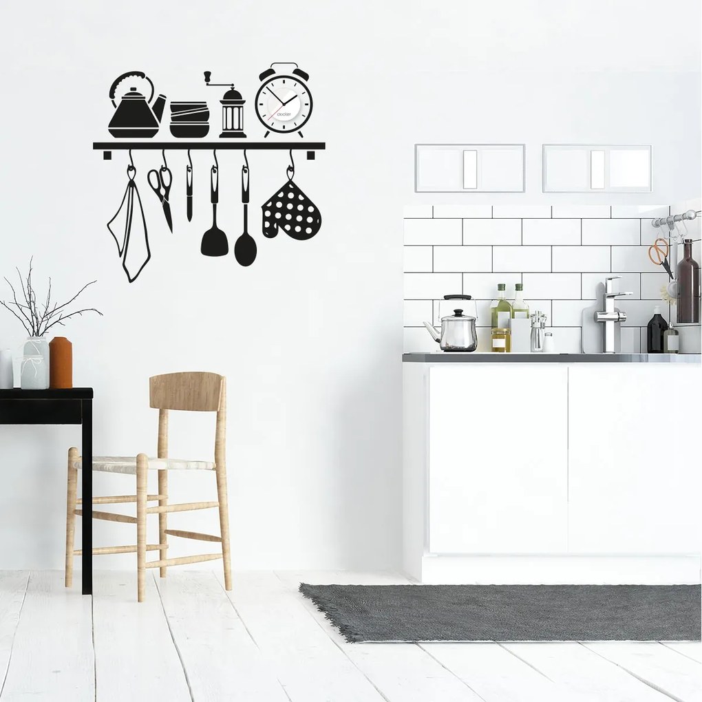 Clocker Nalepovací hodiny Kitchen shelf Barva ciferníku: Bílá