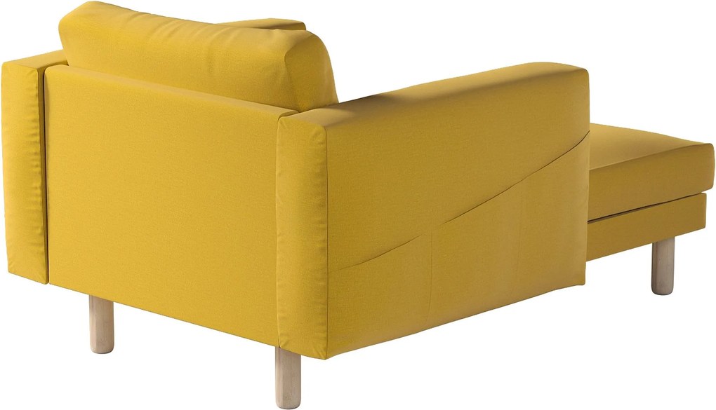 Potah na IKEA Norsborg šezlong s loketními opěrkami barva žlutá látka sametová