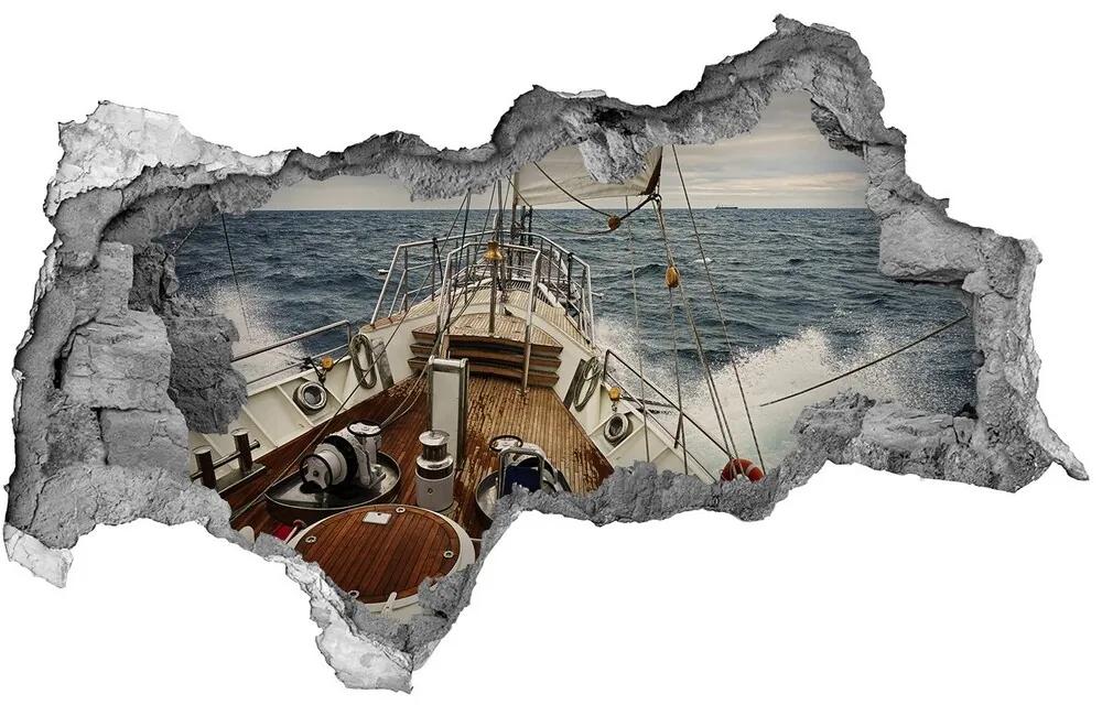 Wallmuralia Foto fotografie díra na zeď Plachetnice na moři 95x73 cm