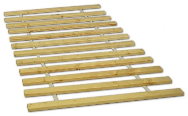 LAŤOVÝ ROLOVANÝ ROŠT s 12 LATĚMI NA TEXTILNÍM POPRUHU 120x200 ECOMATRACE rr12l120