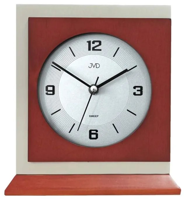 JVD Dřevěné netikající tiché stolní retro hodiny JVD HS24013/23