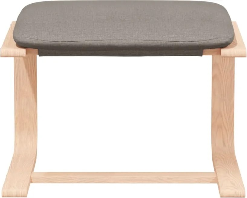 Relaxační křeslo s podnožkou taupe textil 3154418
