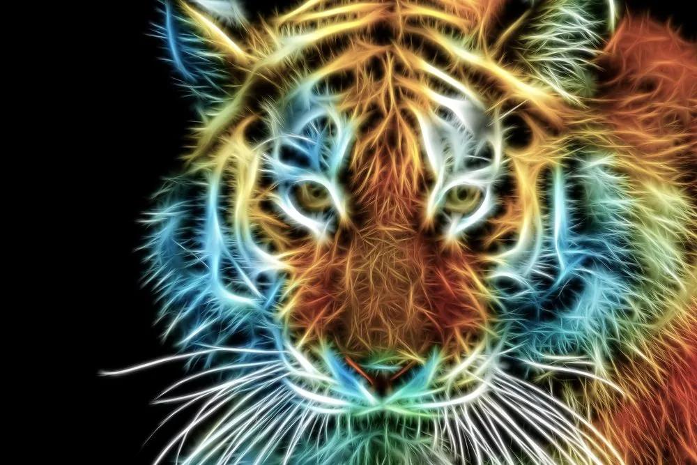 Obraz hlava tygra v abstraktním provedení Varianta: 120x80