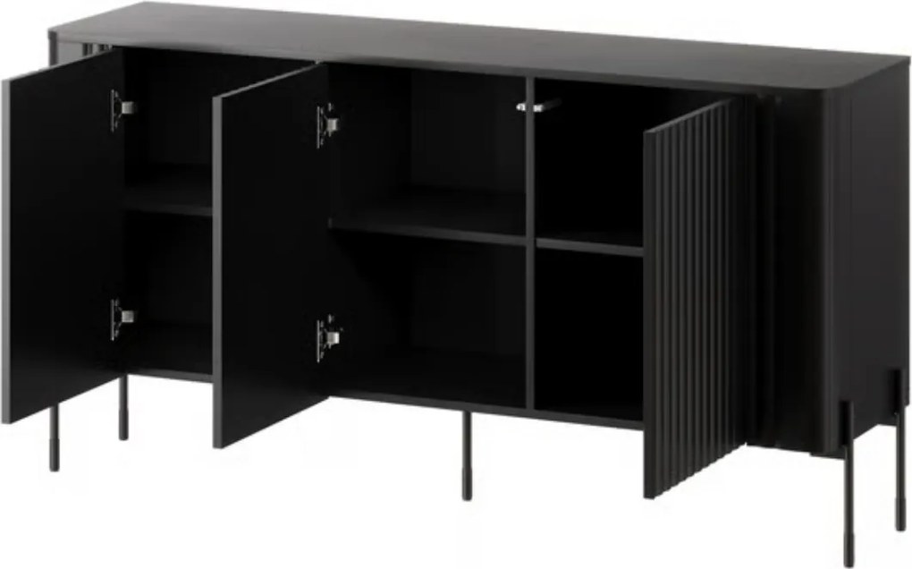 Komoda Vera 150 cm černá