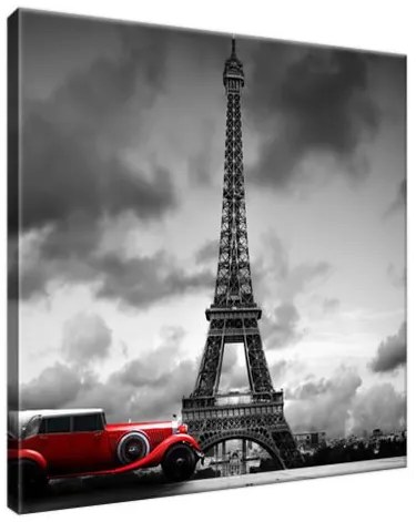 Tištěný obraz Výhled na Eiffelovu věž a klasický automobil Paříž 30x30cm 2082A_1AI