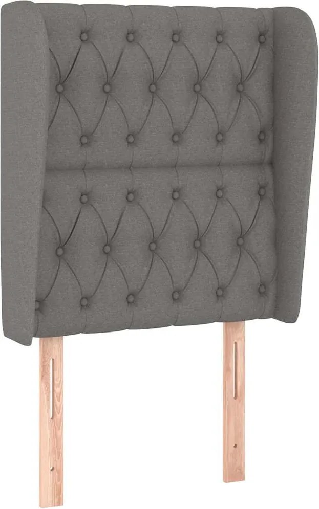 Box spring postel s matrací tmavě šedá 80 x 200 cm textil 3128718