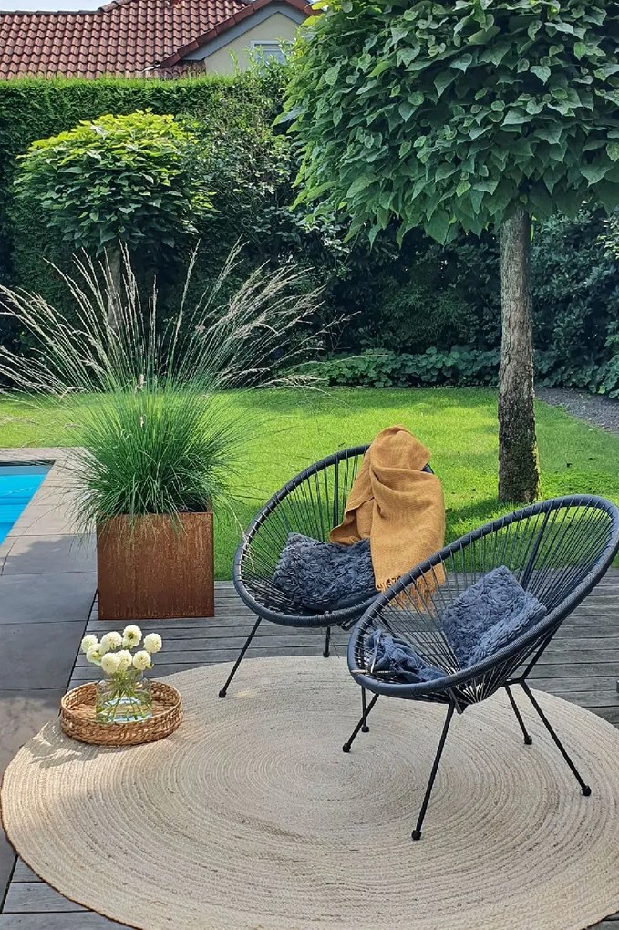 Květináč BLOCK, corten, 40x40x40 cm, hnědý