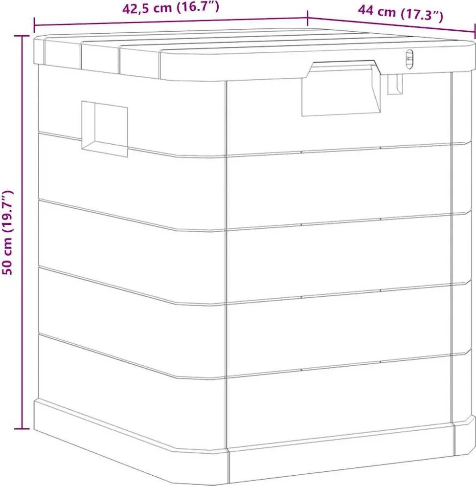 vidaXL Zahradní úložný box 90 l [45683] Barva: Hnědá