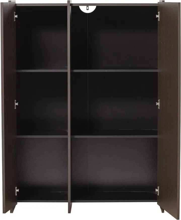 Tmavě hnědá skříňka v dekoru jasanu 102x140x44 cm Brock – WOOOD