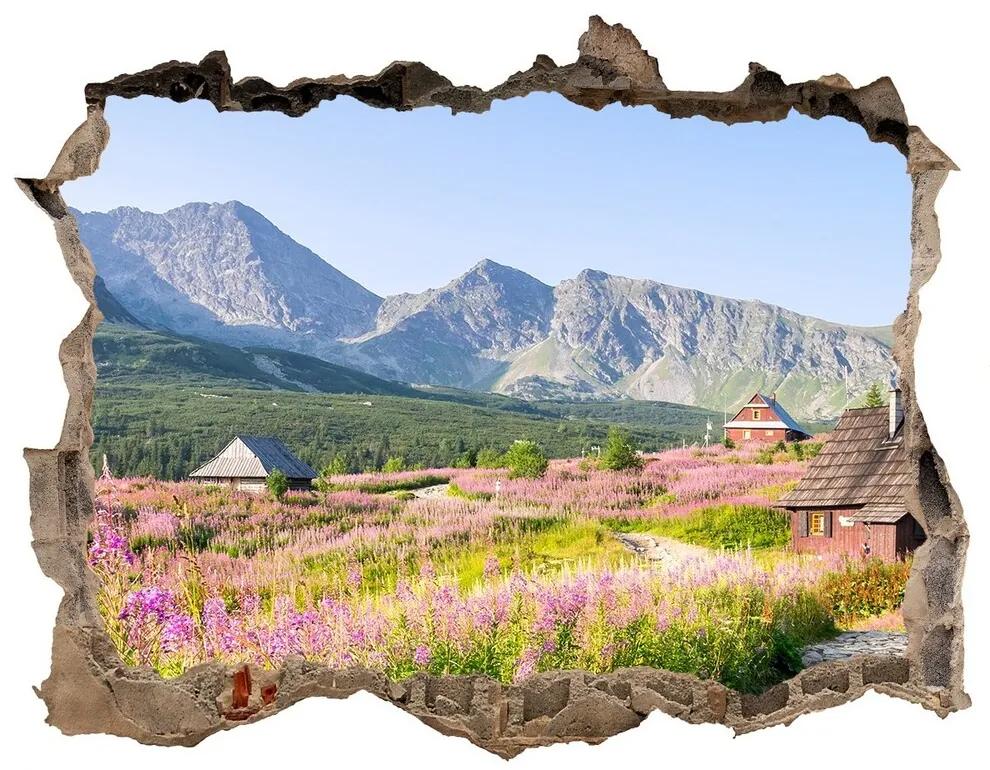 Wallmuralia Nálepka fototapeta 3D na zeď Chaty v horách 95x64 cm