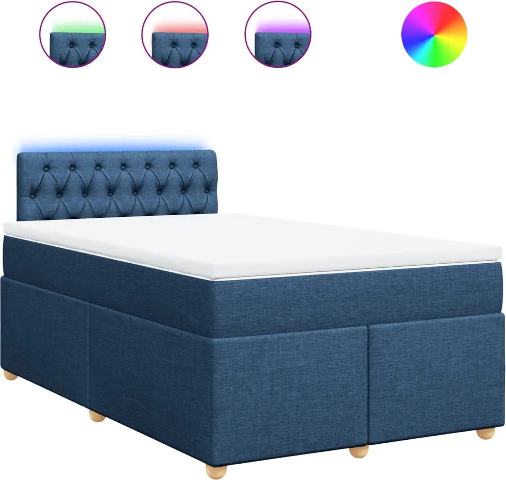 Box spring postel s matrací černá 120x190 cm textil 3288932