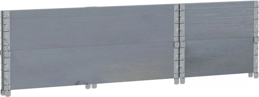 Zahradní truhlík šedý 100 x 50 cm masivní borové dřevo 3295393