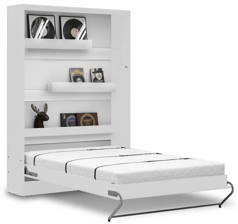 Vertikální sklápěcí postel 120x200 New Elegance - Bílý mat