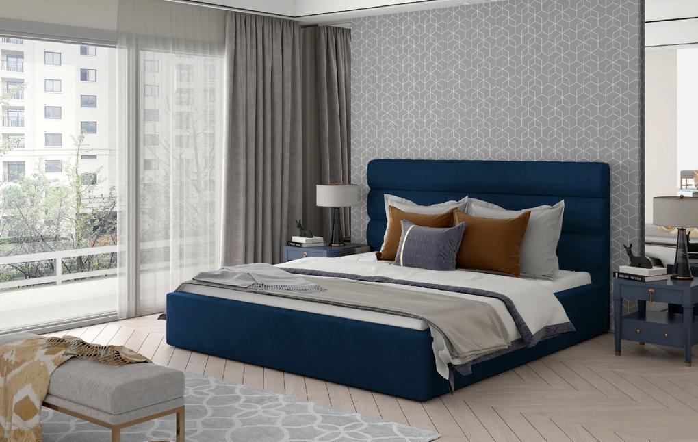 Eltap Čalouněná postel Caramel s úložným prostorem Materiál a barva potahu: Sawana 21 - šedá, Rozměry (cm): 200x200