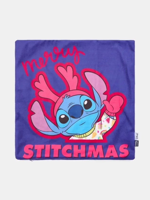 Sinsay - Povlak na polštář s vánočním motivem Lilo & Stitch - námořnická modrá