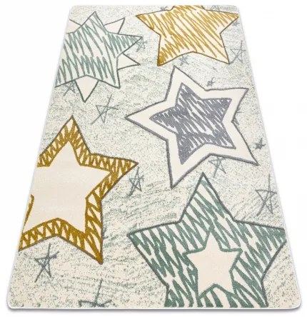 Dětský kusový koberec PETIT STARS Hvězdy zelený Rozměr: 140x190 cm