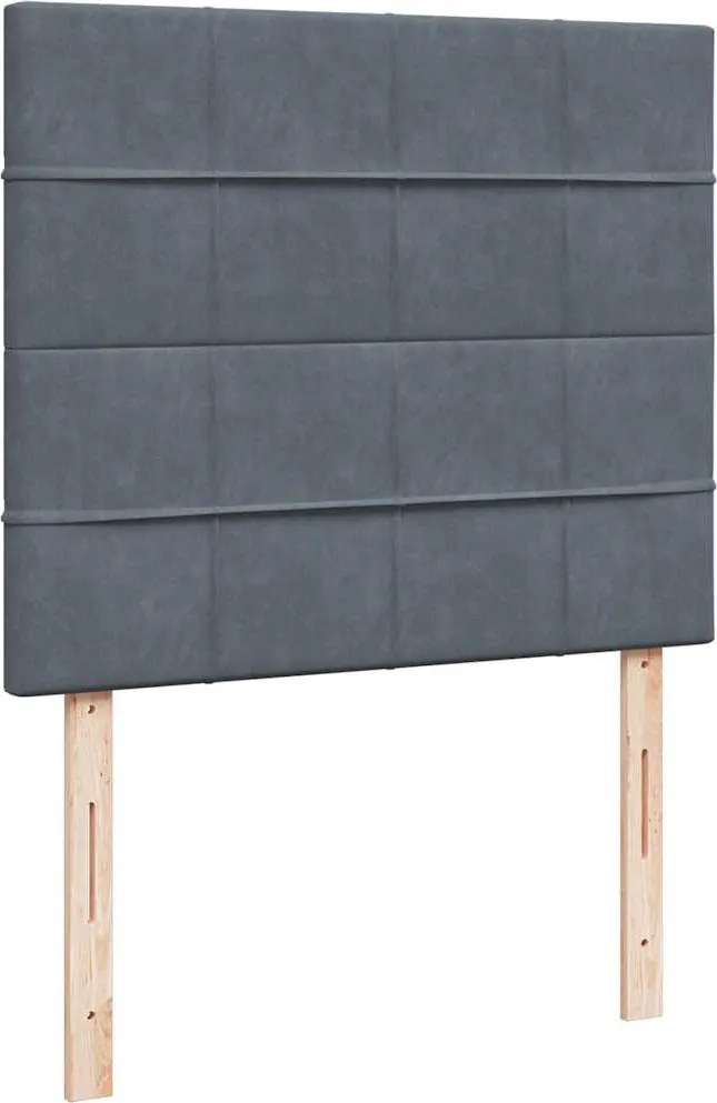 Box spring postel s matrací tmavě šedý 120x190 cm samet 3292287