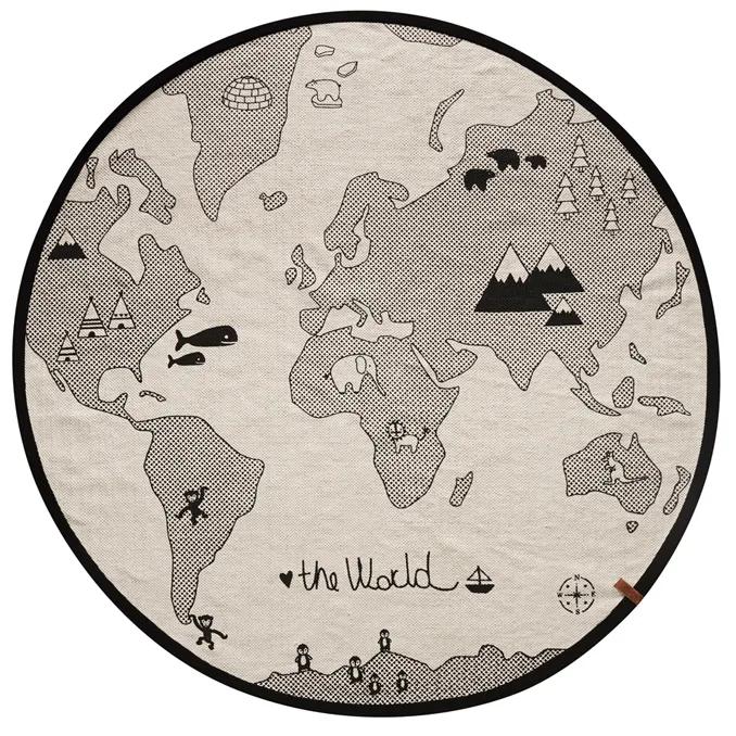 Kulatý koberec The world ∅ 135 cm