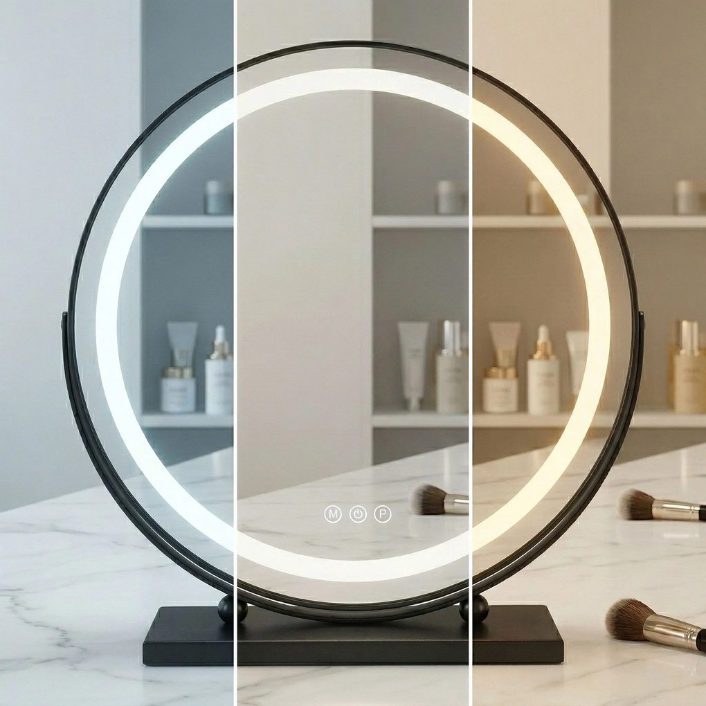 Rea Rea, Zrcadlo LED MAKE-UP Black 50 cm, HOM-12022