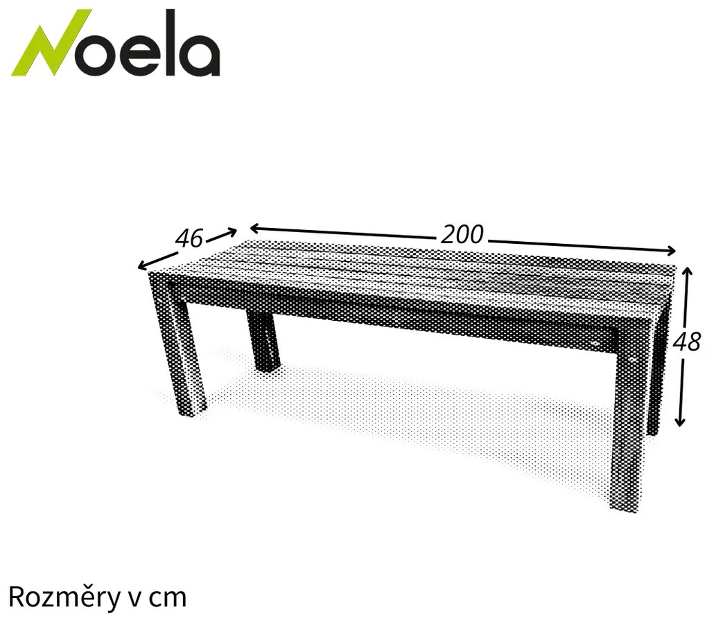 Noela Zahradní dřevěná lavička Monica 200 cm