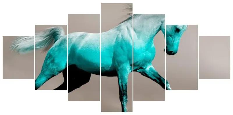 Obraz tyrkysového koně  (210x100 cm), 40 dalších rozměrů
