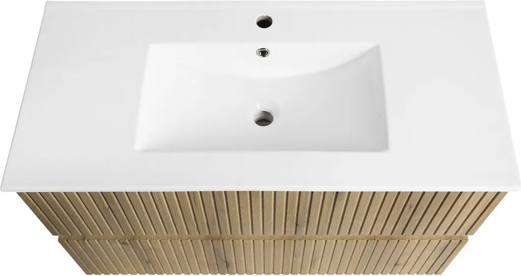 Aqualine Aqualine, PANEDA STRIP umyvadlová skříňka 99,5x55x45,2cm, dub emporio, PN310