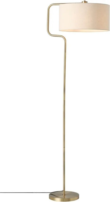 Krémová/v mosazné barvě látková stojací lampa (výška 160 cm) Josho – Ellos Home