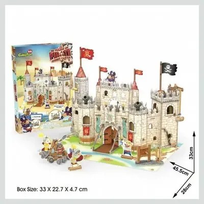CubicFun Puzzle 3D Pirate Knight Castle / 183 dílů / 45.5×33×28cm