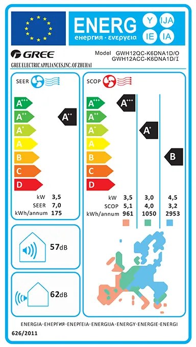 Klimatizace Gree Fairy II stříbrná 1+1 3,5kW R32