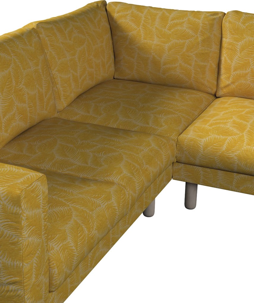 Potah na pohovku IKEA Norsborg rohová 4-místná barva žlutá látka pletený vzor, vzorované
