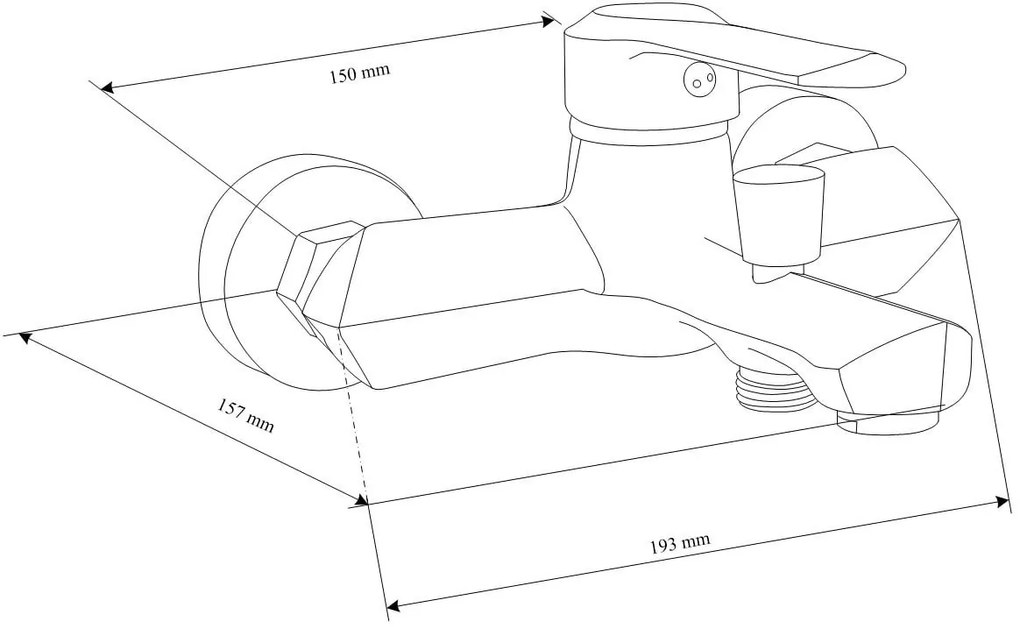 Mexen Sabre R05 vanová baterie se sprchovým setem, bílá - 7213R05-20