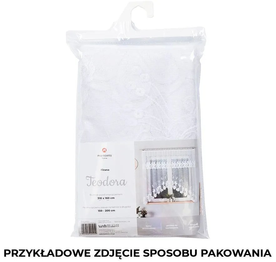 MARKIZETA TEODORA Hotový žakárový závěs, šířka 300 x výška 120 cm, barva 001 bílá 005099/FBL/001/300120/1