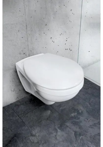 WENKO 24571100-WC sedátko VORNO NEO 46x37 cm bílá/stříbrná