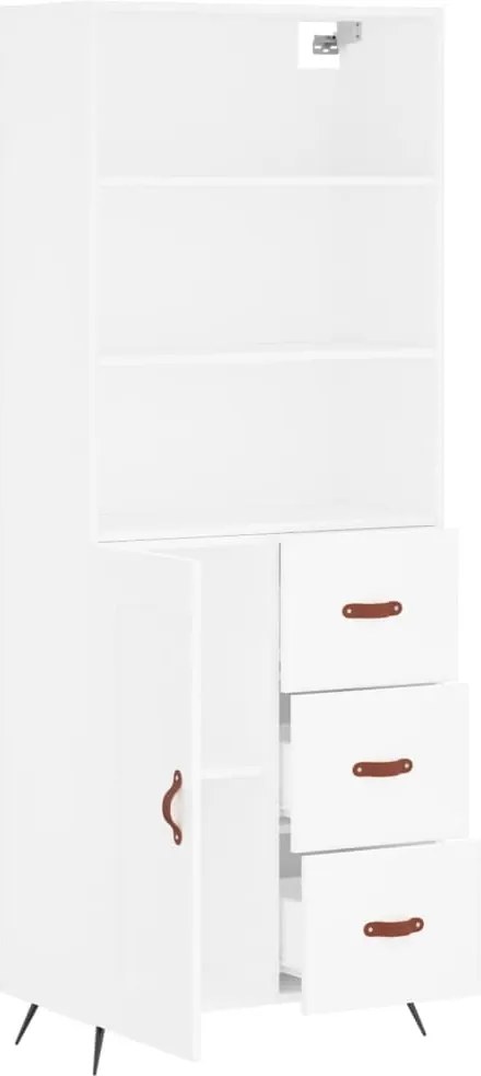 Skříň highboard bílá 69,5 x 34 x 180 cm kompozitní dřevo 3189989