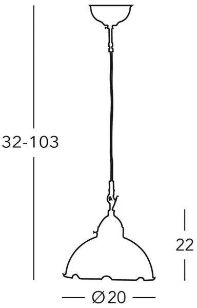 Kolarz 731.30.53 - Lustr na lanku NONNA 1xE27/75W/230V