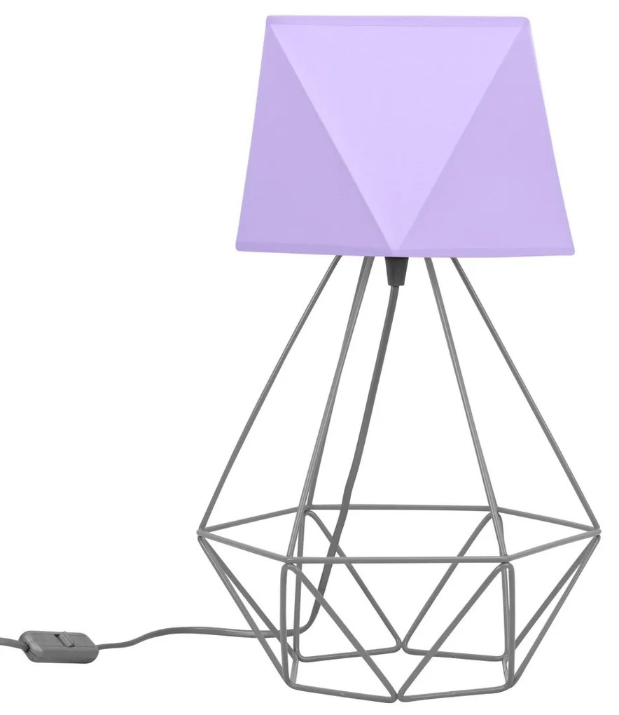 Stolní lampa DIAMOND, 1x textilní stínítko (výběr z 10 barev), (výběr ze 3 barev konstrukce), D