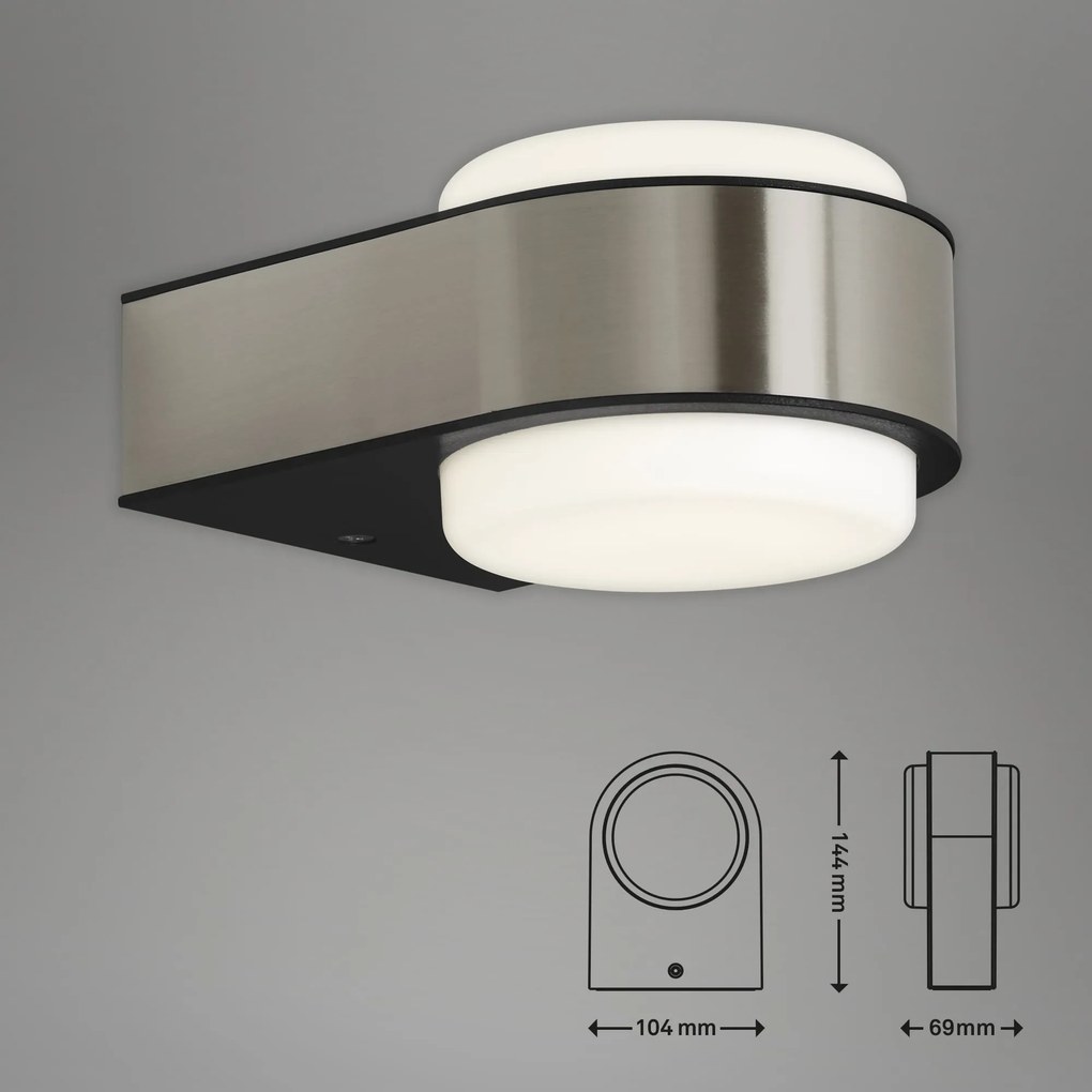 BRILO 3035012 LED venkovní svítidlo 14,4 cm 6,5W 650lm nerez ocel (starý kód: BRILO 3035-012) - BRILO