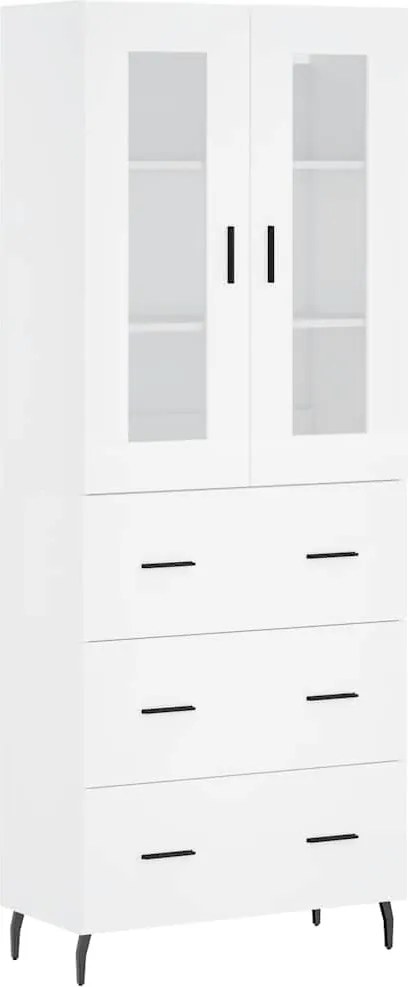 Skříň highboard bílá 69,5 x 34 x 180 cm kompozitní dřevo 3198417
