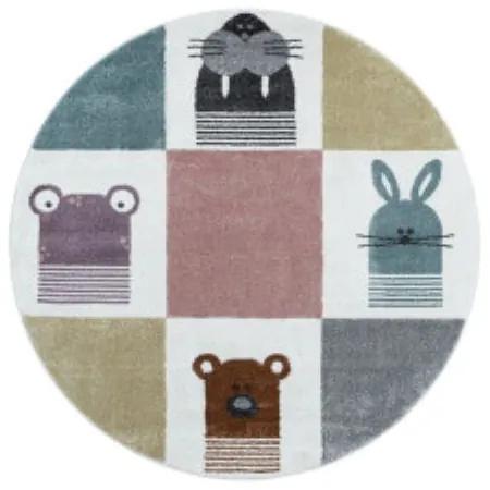 Hans Home | Dětský kusový koberec Funny 2108 multi kruh - 120x120 (průměr) kruh