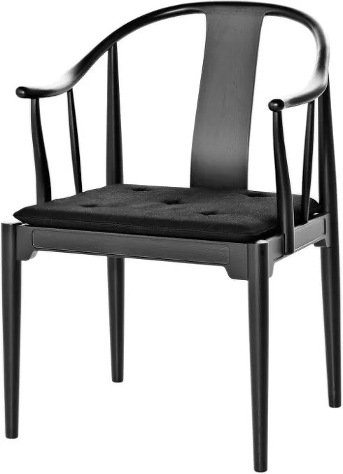 Fritz Hansen Křeslo China, black / aura leather