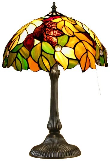 Vitrážová stolní lampa LBM421 Oak (Polarfox)